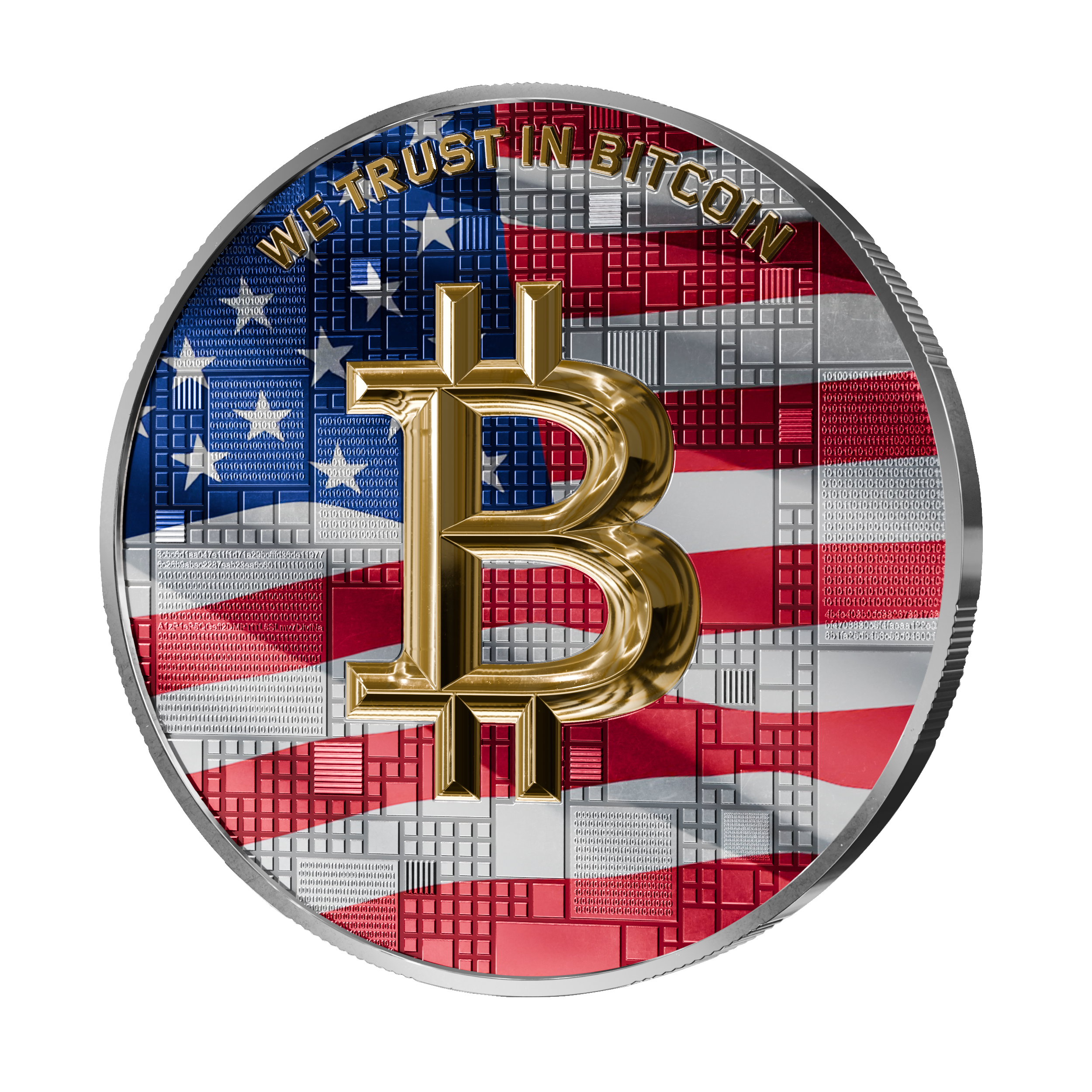 Bitcoin Silver Coin – USA Unlimited – Silver + Gold + Color Effect (21 ...